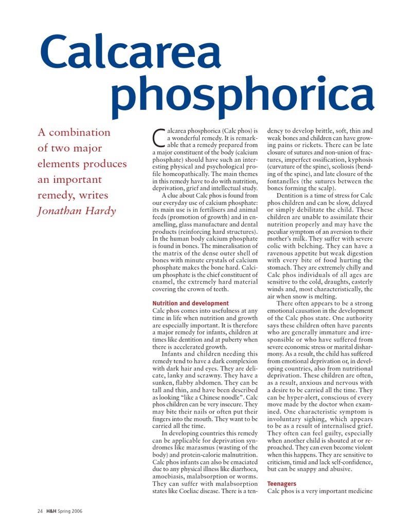 Calcarea Phosphorica | PDF | Arthritis | Knee