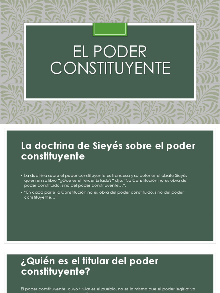 El Poder Constituyente | PDF | Constitución | Regulación