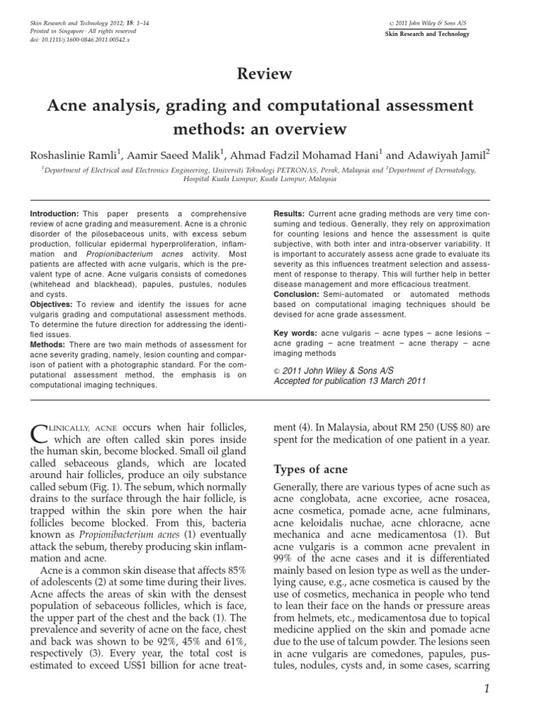 Acne Grading | PDF | Acne Vulgaris | Image Segmentation