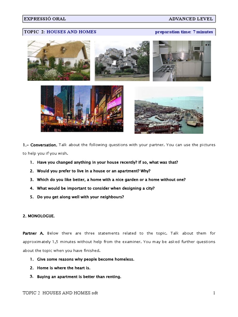 Topic 2 Houses and Homes | PDF