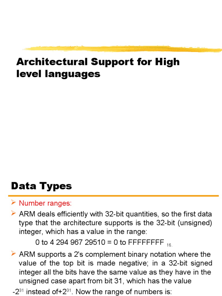Architectural Support For High Level Languages | PDF | Subroutine ...