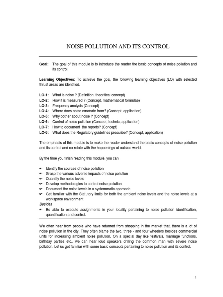 Noise Pollution | PDF | Noise | Sound