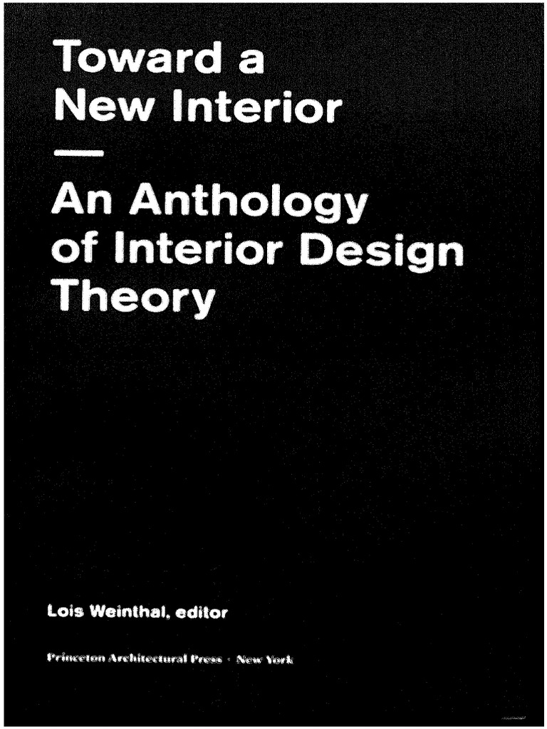 Anthology of Interior Design Theory | PDF