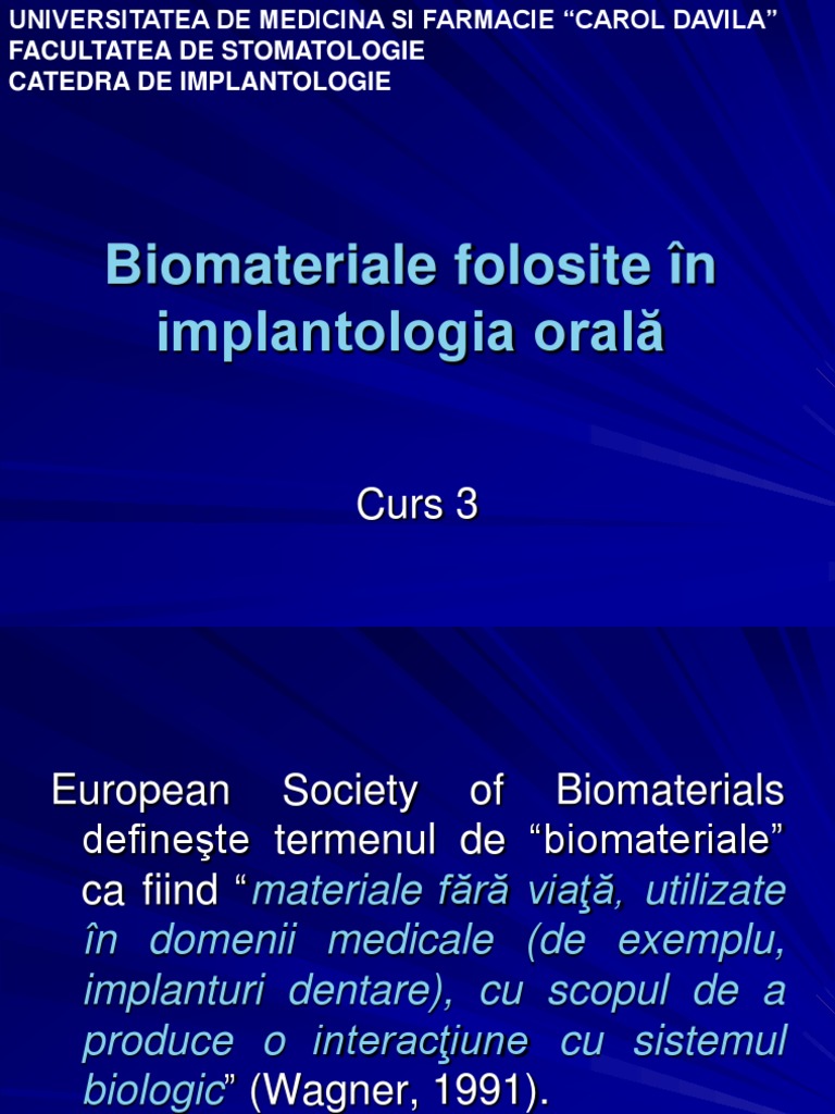 Curs 03 - Biomateriale | PDF