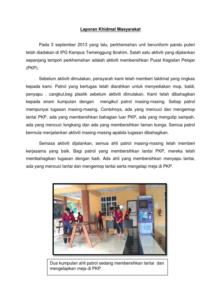 Laporan-Khidmat Masyarakat | PDF