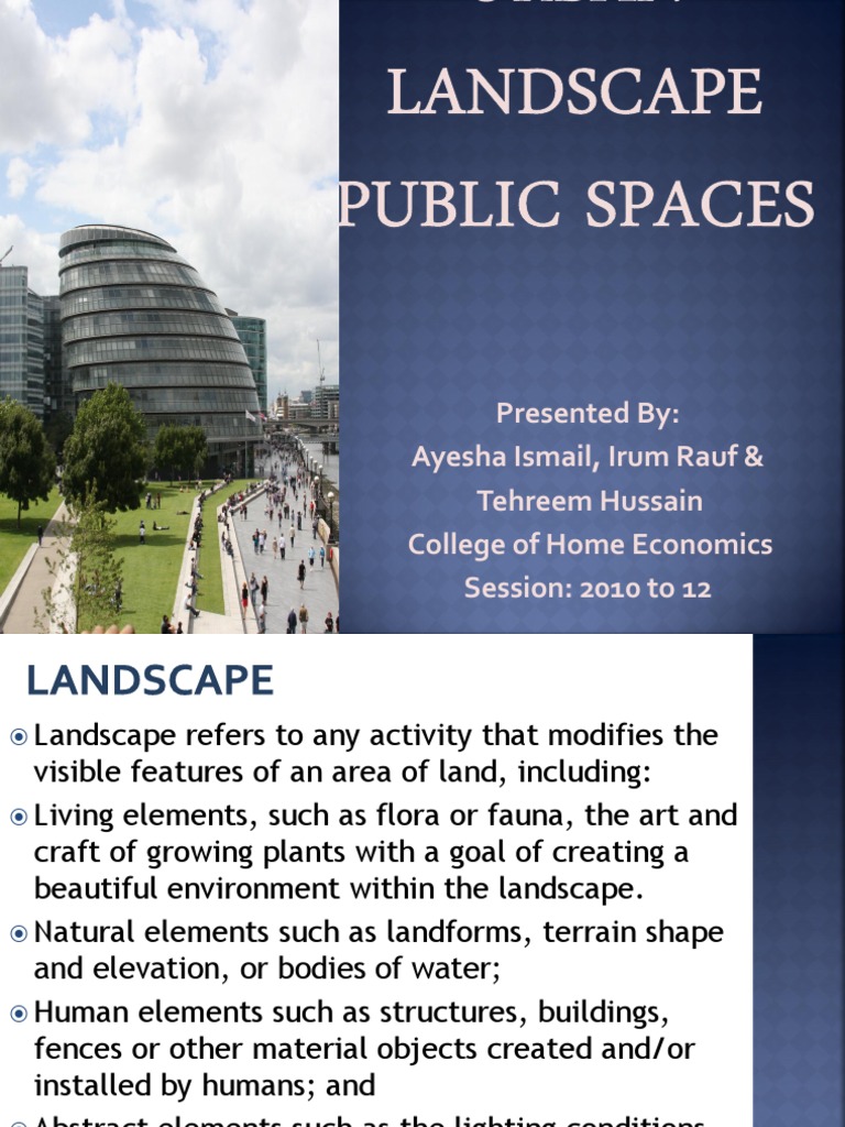 Urban Landscape Architecture Pdf Landscape Gardens