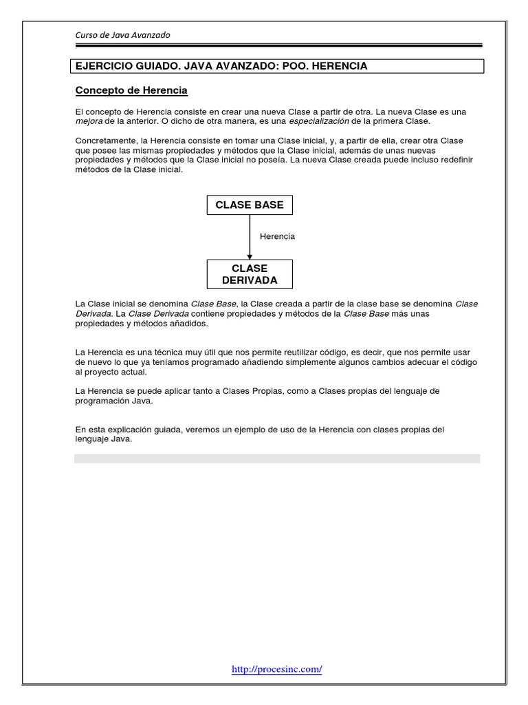 Herencia en Java: Clase BotonContador | PDF | Herencia (Programación ...