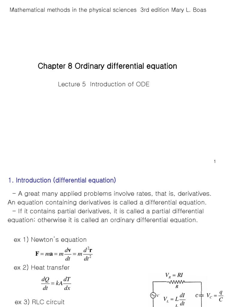 Ordinary Differential Equation | PDF | Ordinary Differential Equation ...