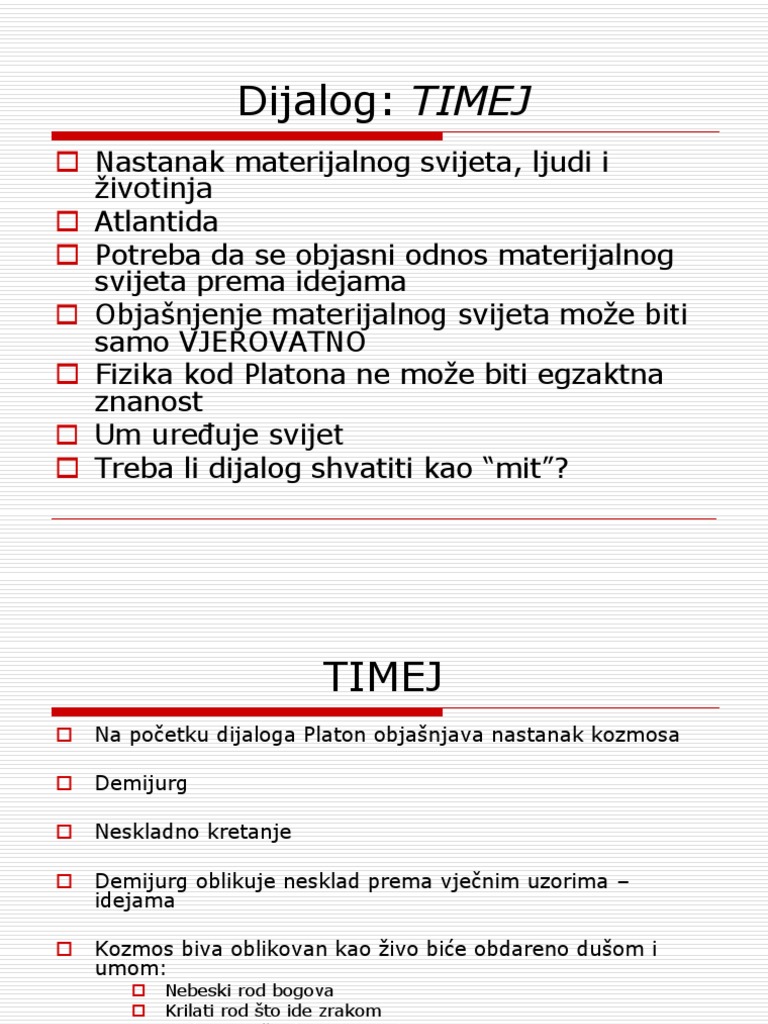 Dijalog TIMEJ | PDF