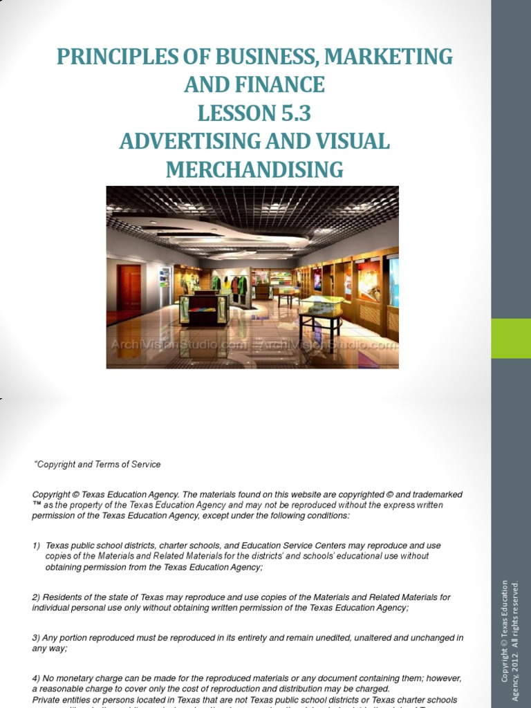 Principles of Business, Marketing and Finance Lesson 5.3 Advertising ...