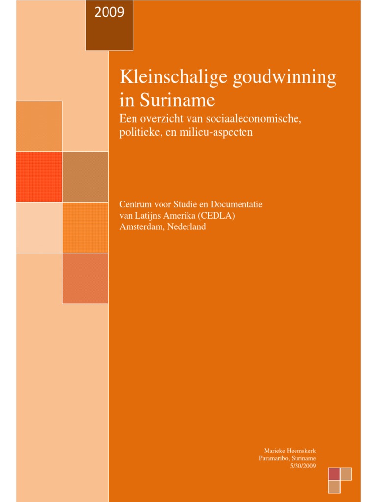 Kleinschalige Goudwinning in Suriname