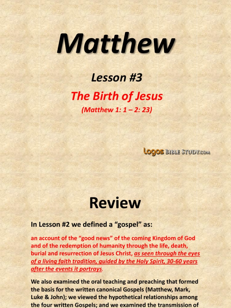 The Birth of Jesus | PDF | Gospel Of Matthew | Biblical Magi