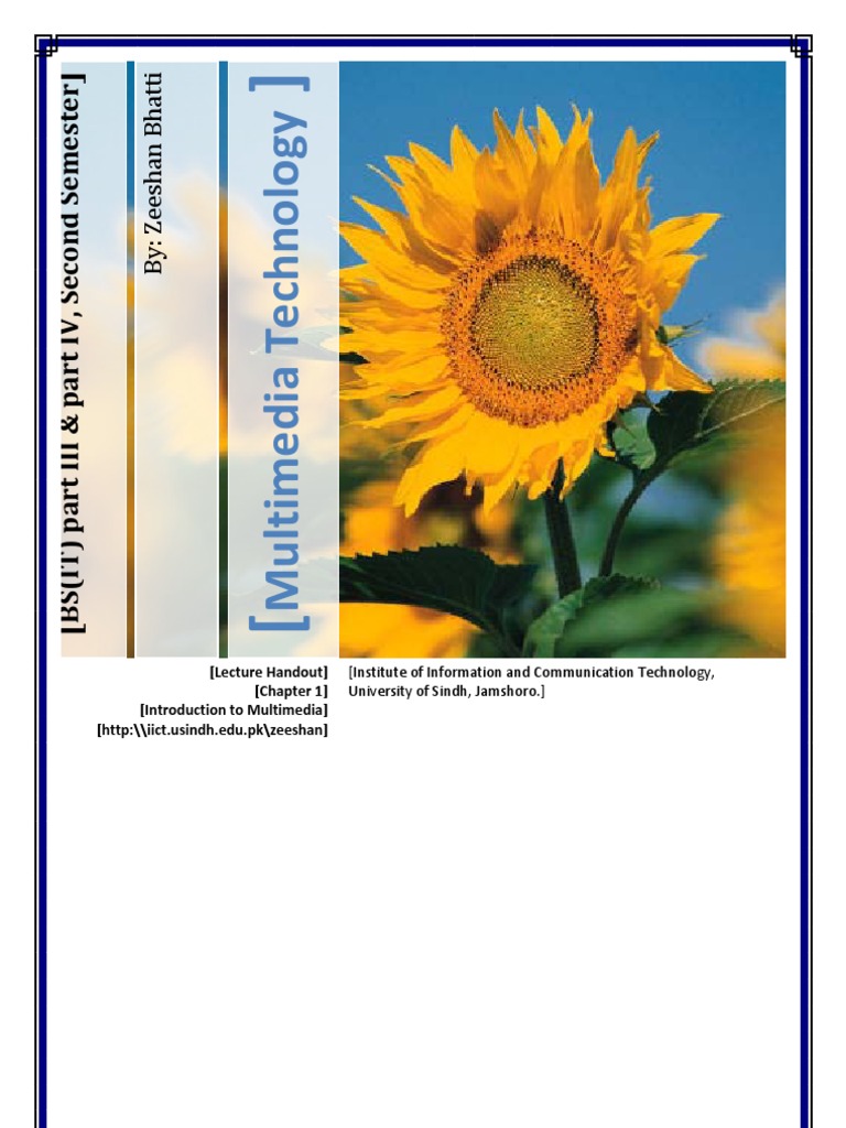 (Lecture Handout) (Chapter 1) (Introduction To Multimedia) (Http://iict - Usindh.edu - Pk ...