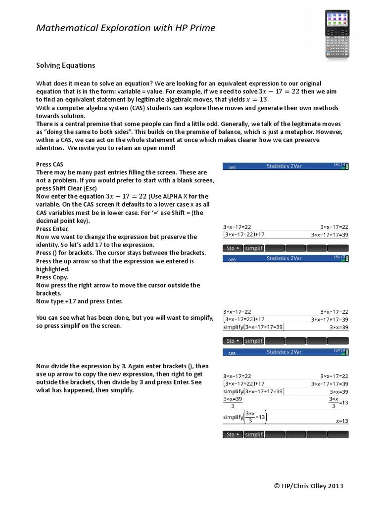 Activity 2 Solving Equations | PDF | Variable (Mathematics) | Equations