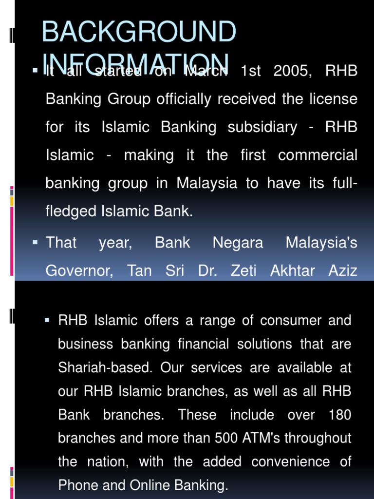 RHB Islamic Banking: Innovations in Malaysia | PDF | Finance & Money ...