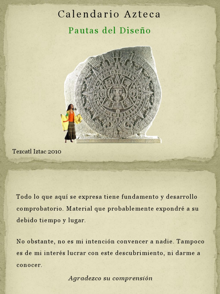 Pautas de Diseño Del Calendario Azteca | PDF | Verde | Amarillo