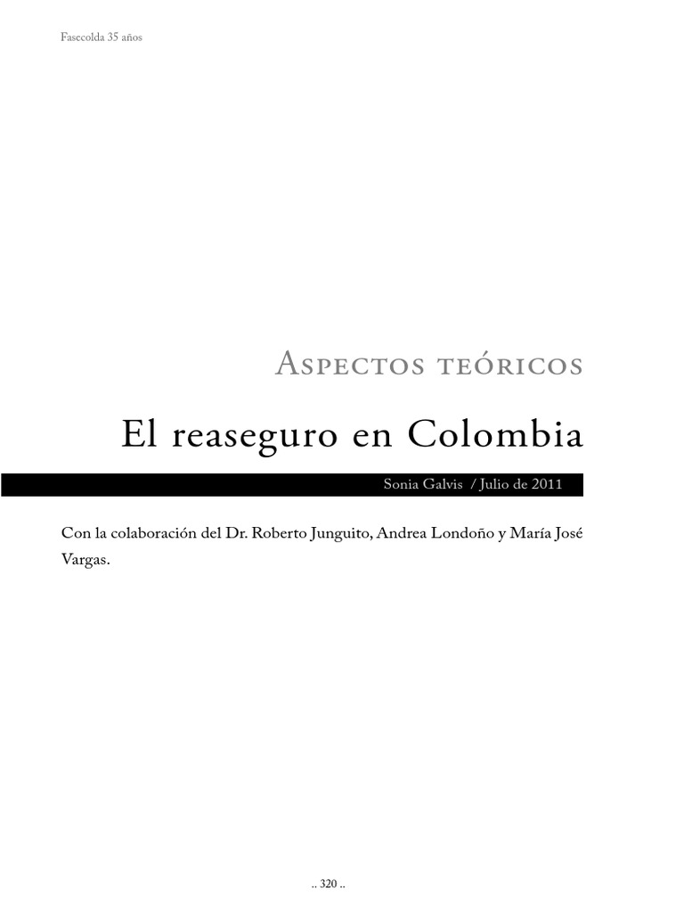El Reaseguro en Colombia | PDF | Reaseguro | Póliza de seguros