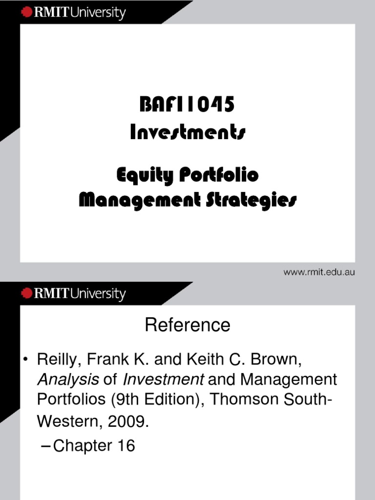 Equity Portfolio Management | PDF | Stock Market Index | Exchange ...
