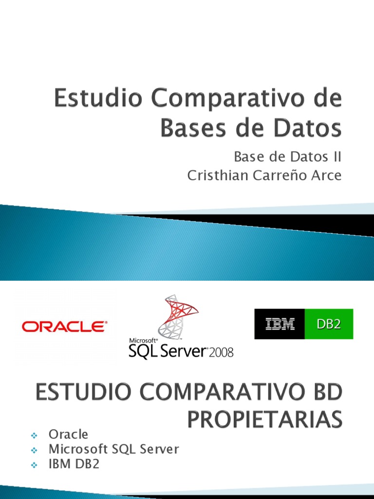 Estudio Comparativo de Bases de Datos | PDF | Postgre Sql | SQL