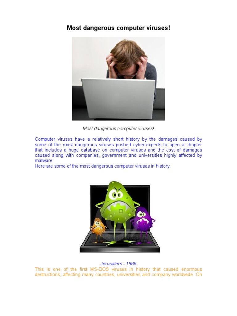 Most Dangerous Computer Viruses! | PDF