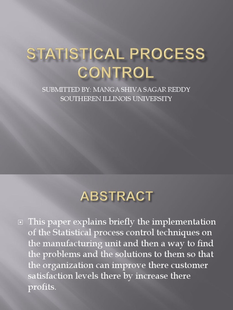 Statistical Process Control | PDF | Statistics | Profit (Accounting)