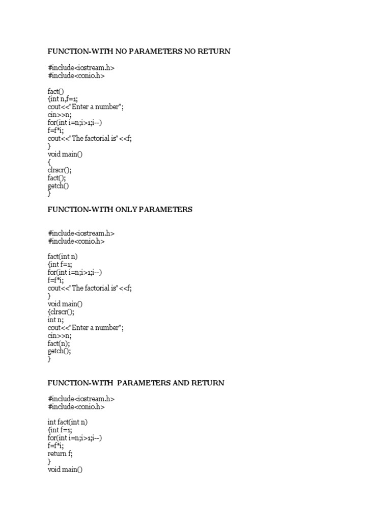 Function-With No Parameters No Return | PDF | Matrix (Mathematics ...