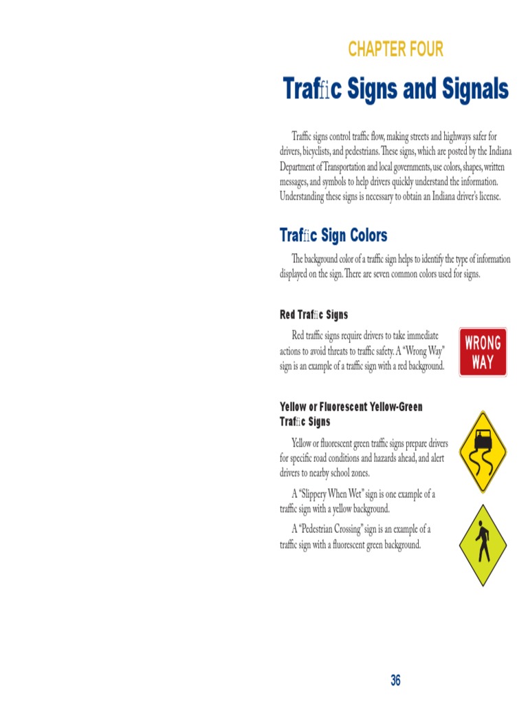 Understanding Indiana Traffic Signs | PDF