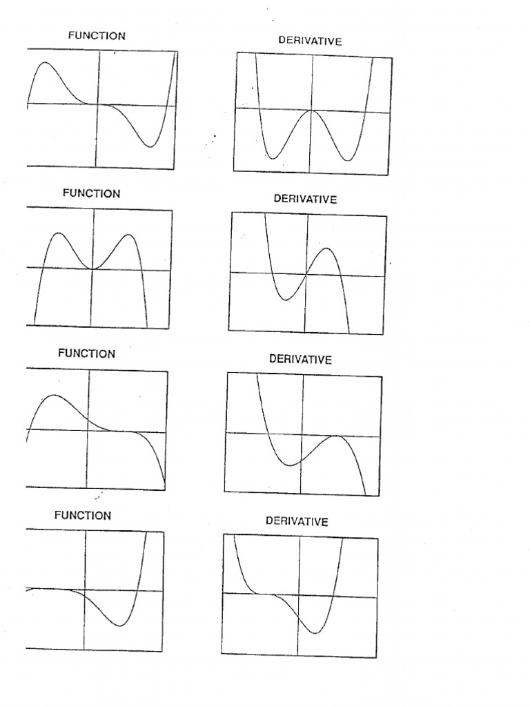 Function and Derivative Cards | PDF | Home & Garden