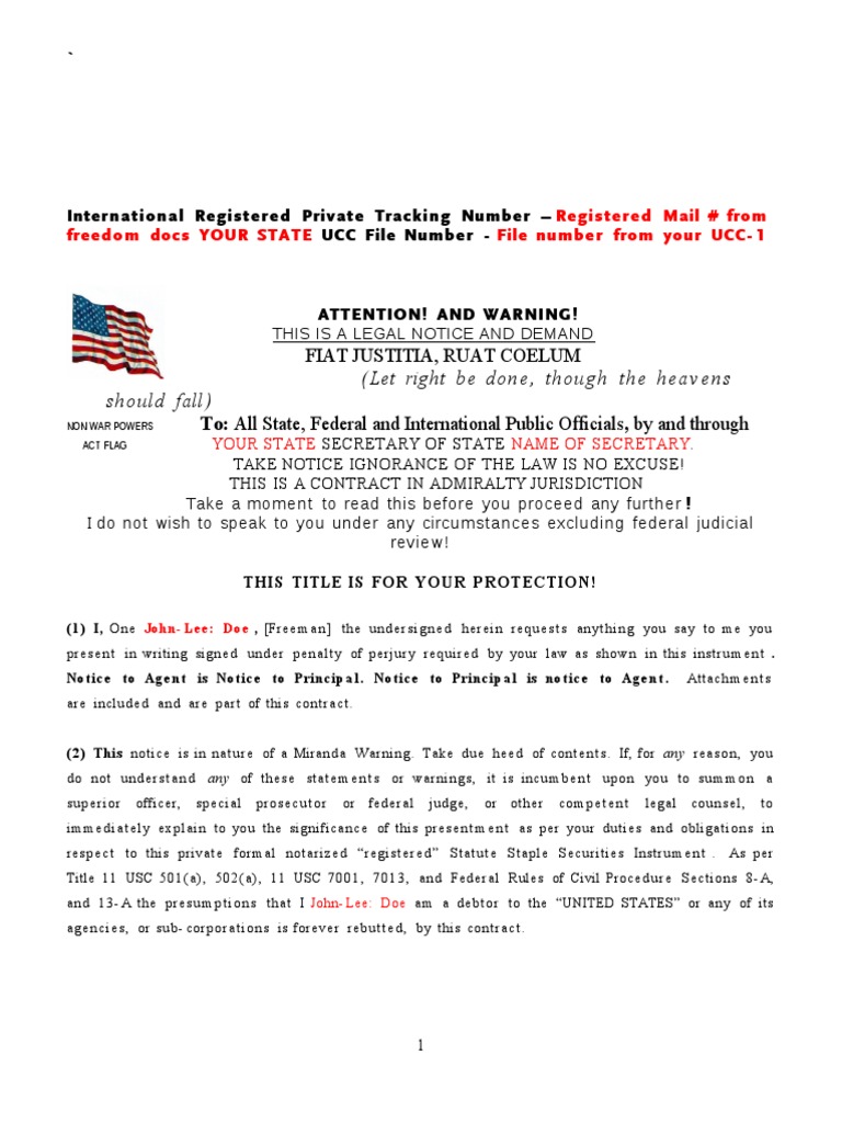 Legal Notice and Demand for Response | PDF | Civil Law (Common Law ...