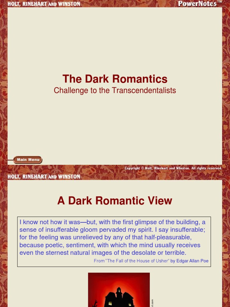 Dark Romantic Views: Exploring the Works of Poe, Hawthorne, and ...