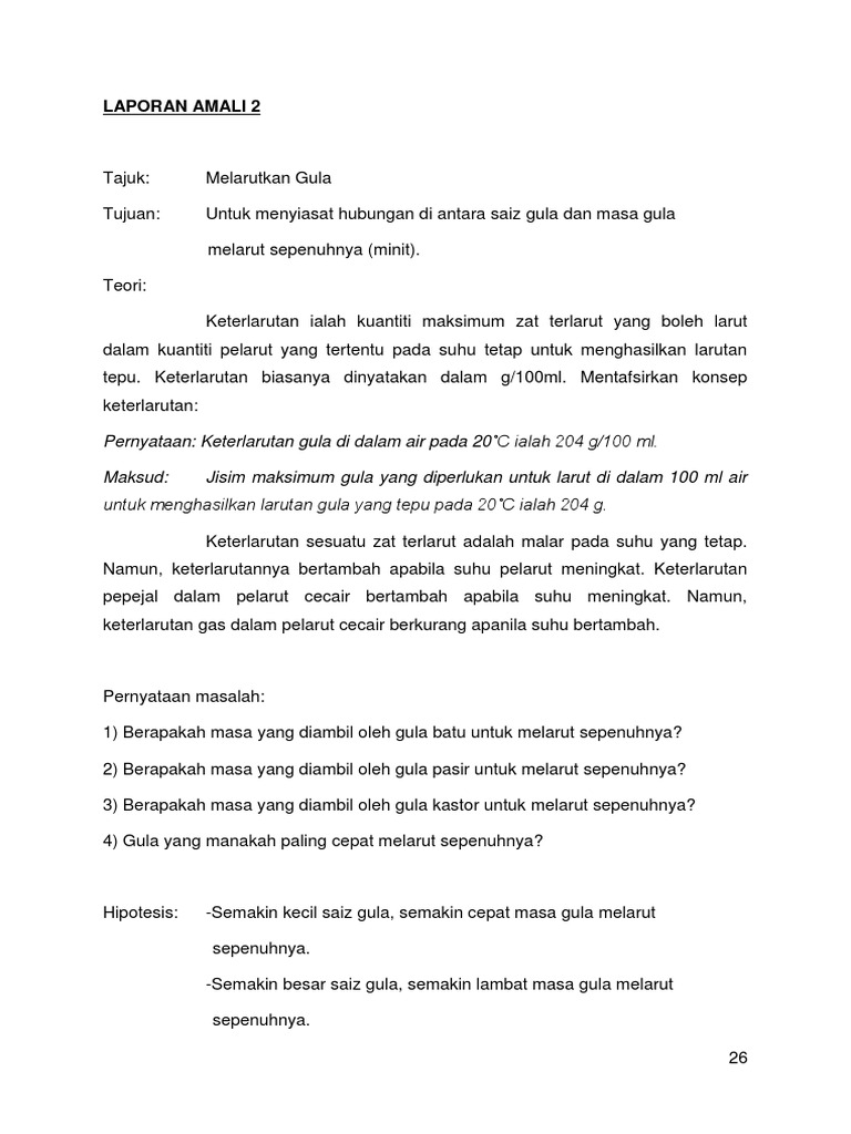 Laporan Amali 2 | PDF