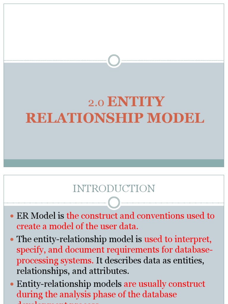 Entity Relationship Model | PDF | Information Science | Computer Data
