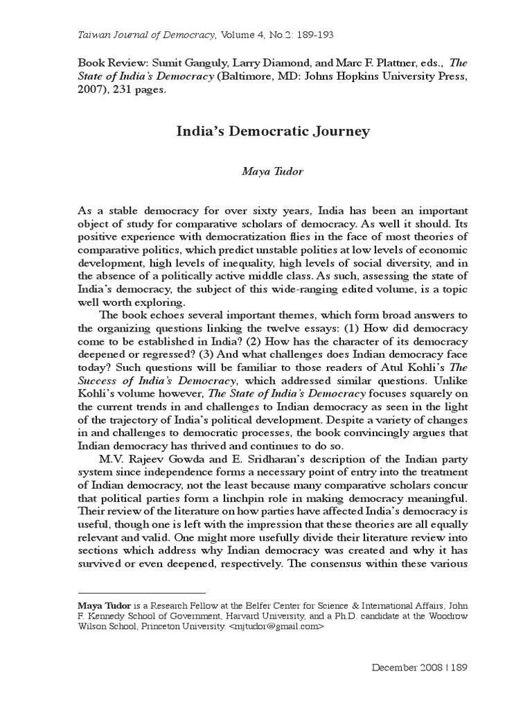 India's Democratic Evolution and Challenges | PDF | Politics