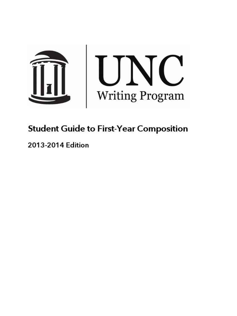 Student Guide To First-Year Composition: 2013-2014 Edition | PDF ...