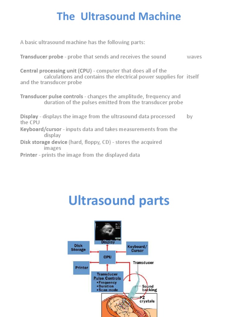 A Basic Ultrasound Machine Has The Following Parts: Waves | PDF ...