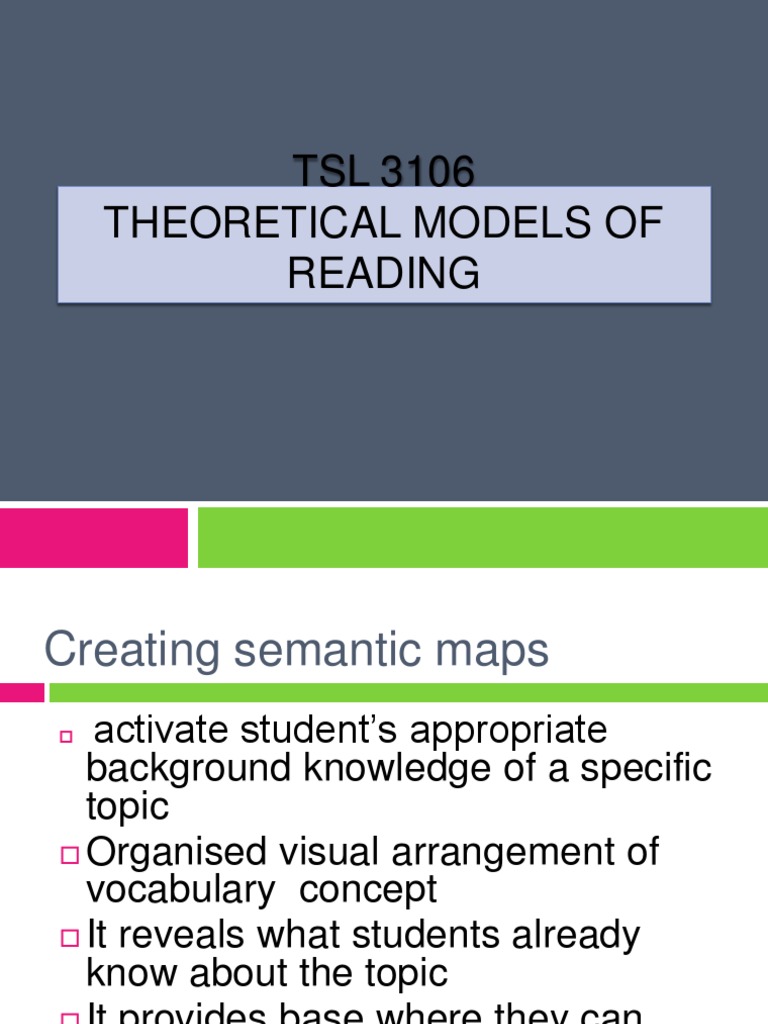 TSL 3106 Theoretical Models of Reading | PDF | Career & Growth ...