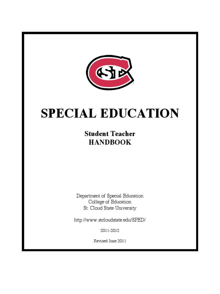 Special Education: Student Teacher Handbook | PDF | Special Education ...