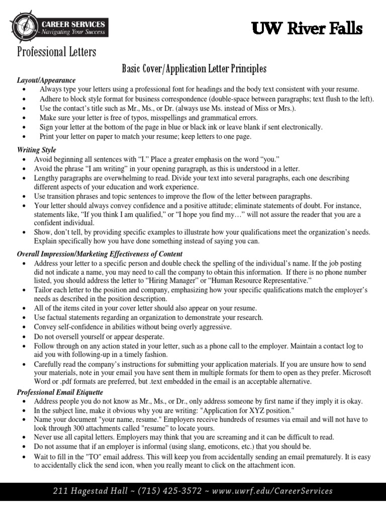 Hand Out Professional Letters | PDF | Résumé | Leadership