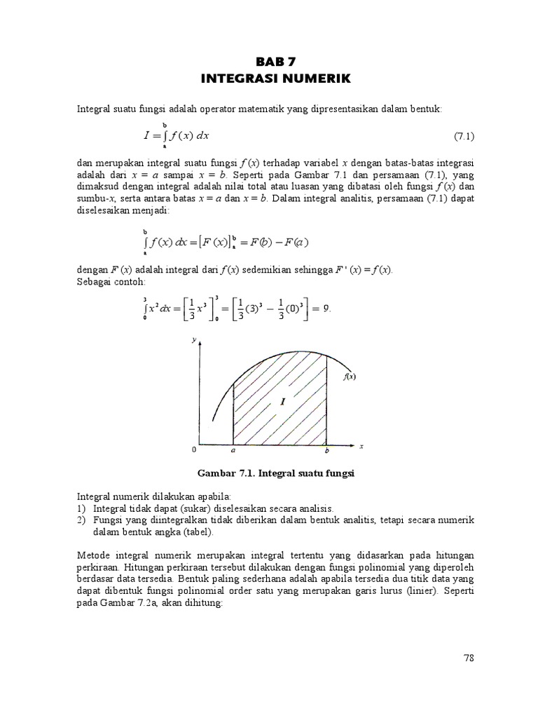Integrasi Numerik | PDF | Metode & Bahan Ajar