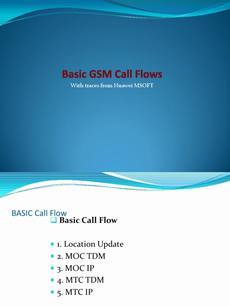 Basic GSM Call Flow | PDF | Digital Technology | Electronics