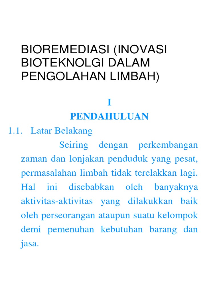 BIOREMEDIASI | PDF | Teknologi & Rekayasa
