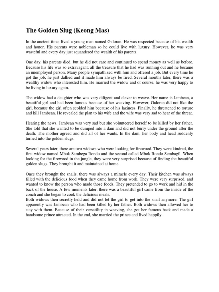 The Golden Slug | PDF | Poetry