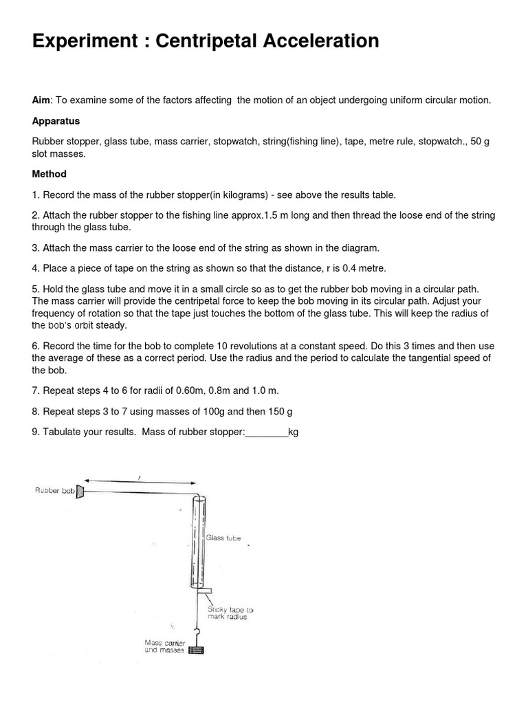 Physics Lab: Circular Motion Study | PDF | Acceleration | Spacetime
