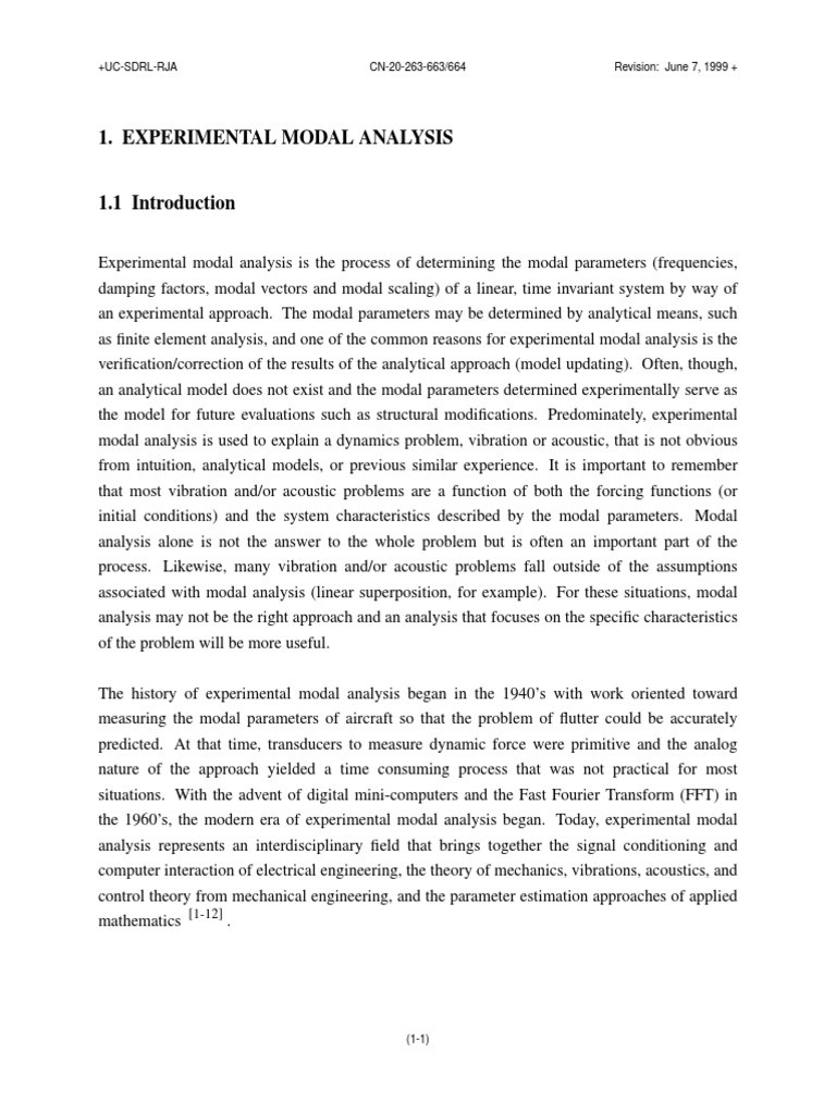 Overview of Experimental Modal Analysis | PDF