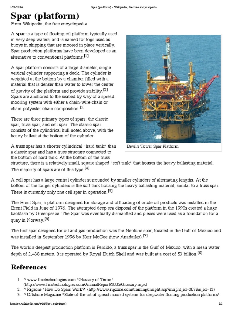 Spar Platform | PDF | Marine Architecture | Nature