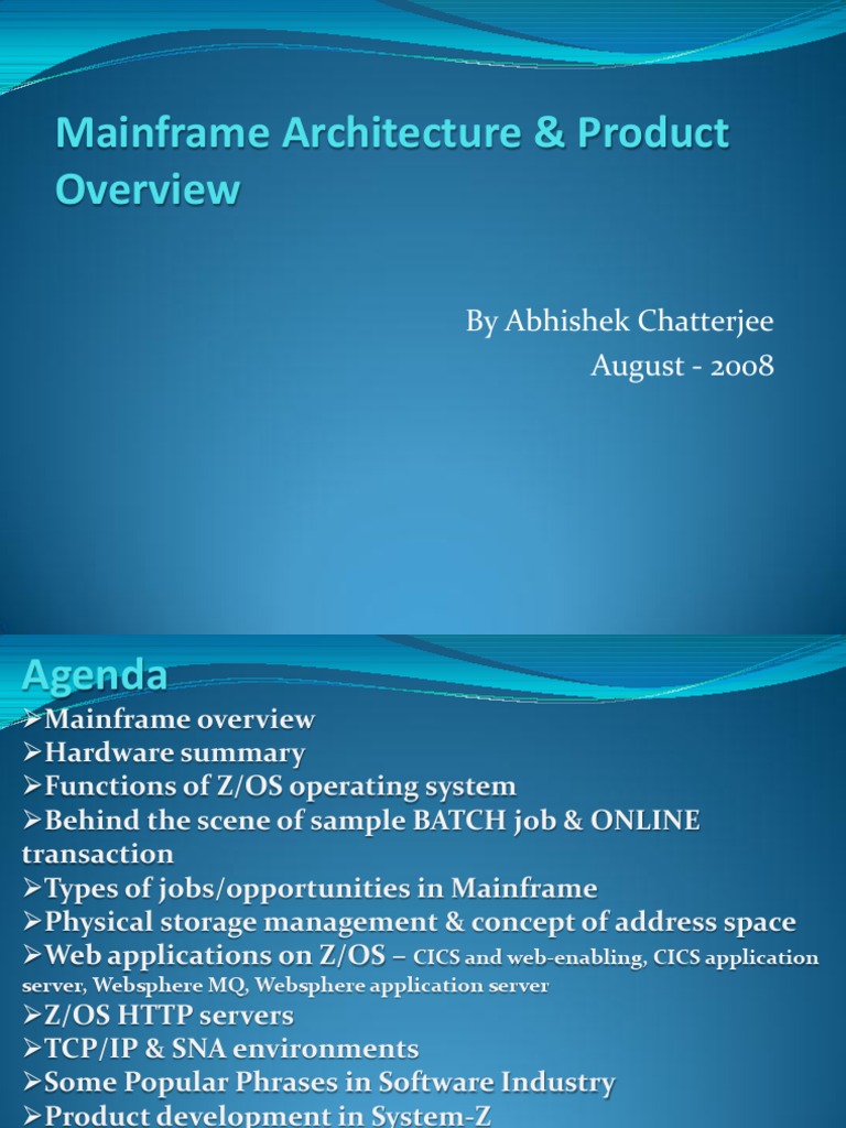 Mainframe Architecture Product Overview 1218153498319609 9 | PDF ...
