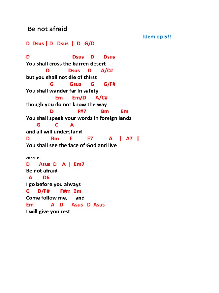 Not Afraid Guitar Chords