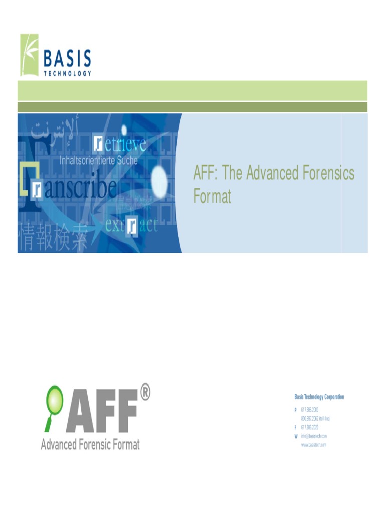 AFF - Advanced Forensic Format | PDF | File Format | Metadata