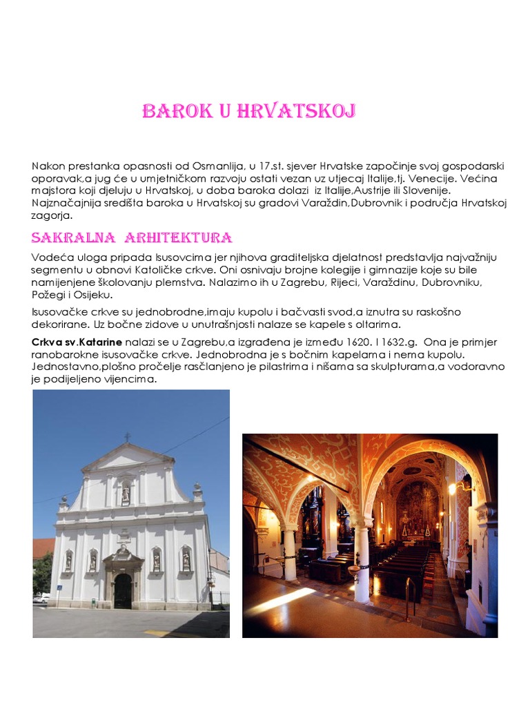 Barok U Hrvatskoj | PDF