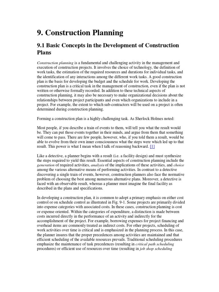 Const. Mgmt. Chp. 09 - Construction Planning | PDF | Hierarchy | Standard Deviation